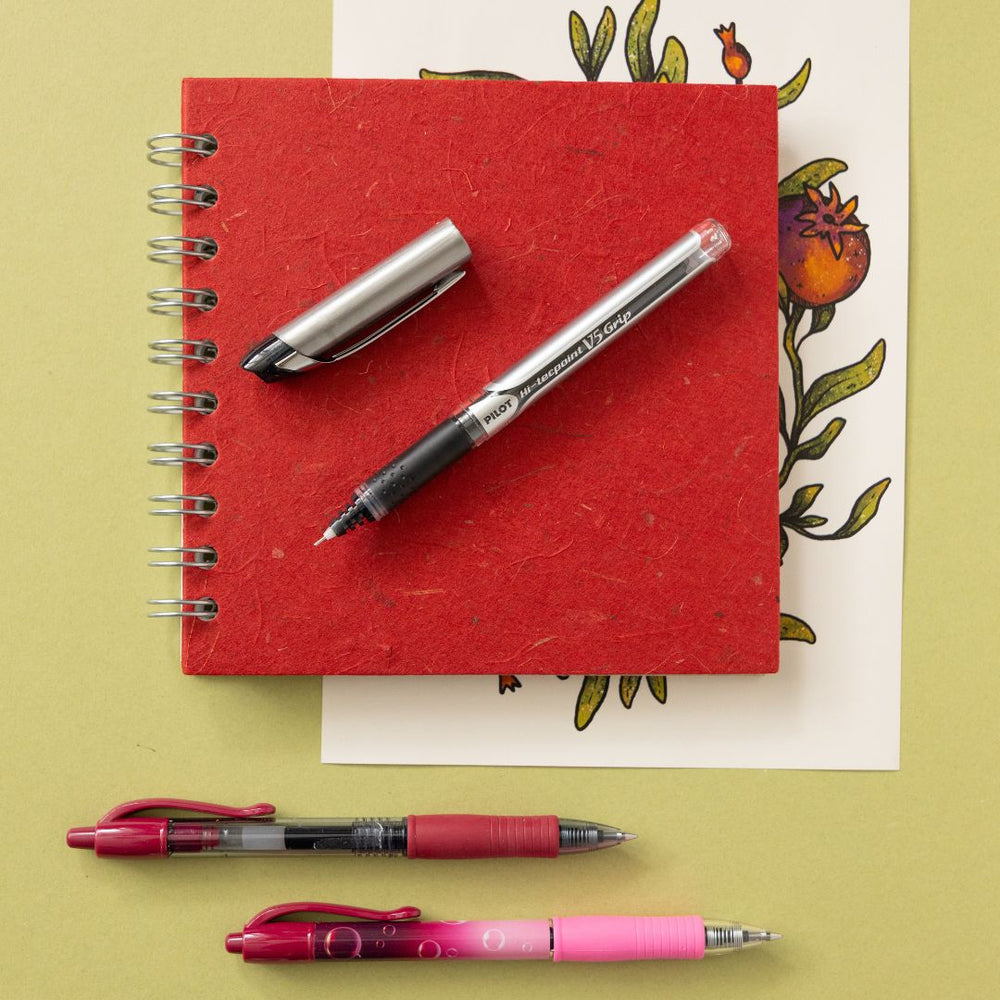 6x6 Square Sketchbook 150gsm Cartridge Paper - Pink Pig