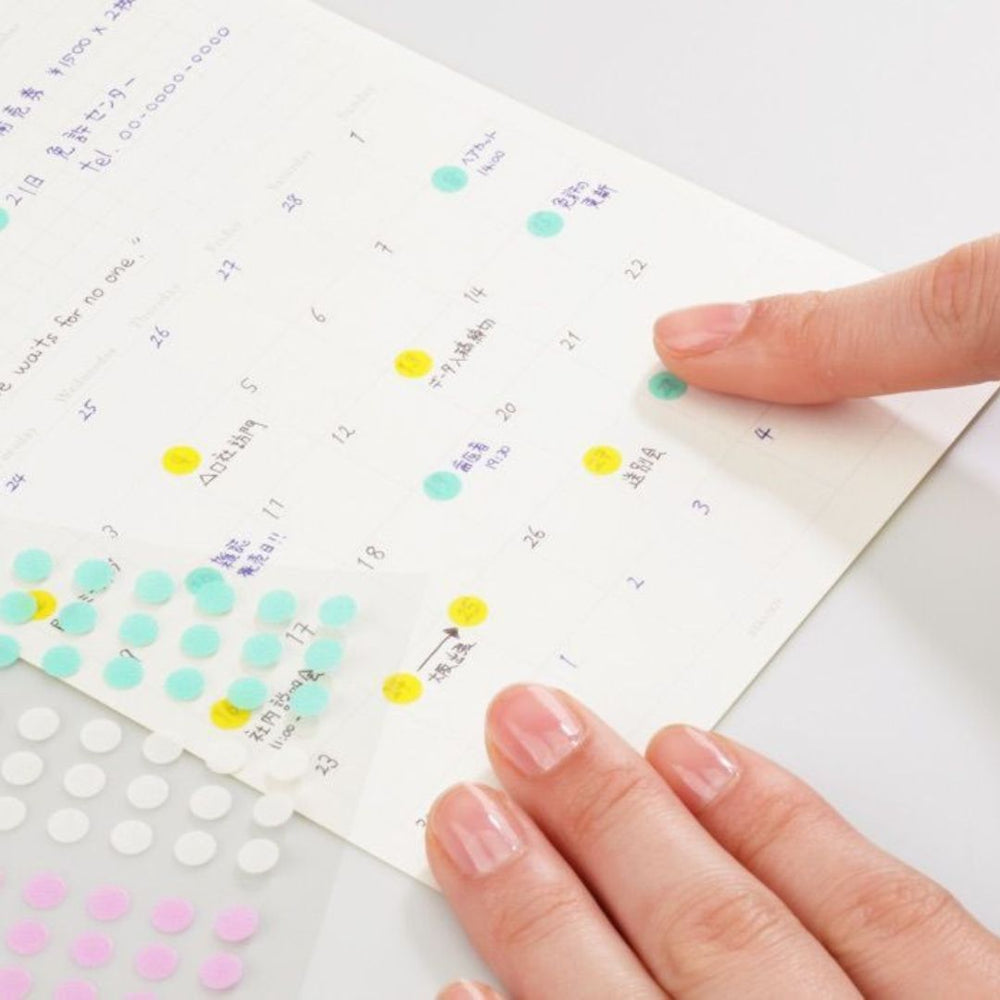 Dots Colour-Coding Planner Stickers - Stalogy Japanese Stationery