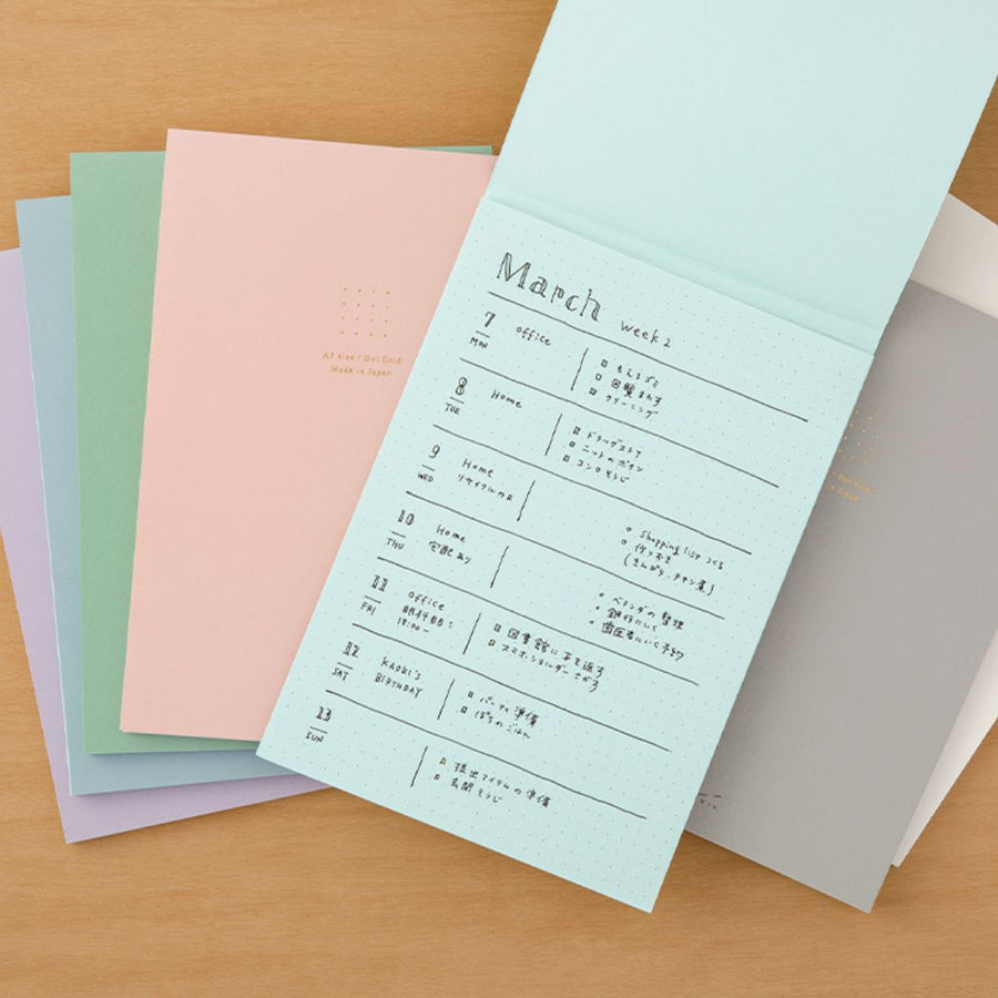 A5 Colour Dot Grid Paper Pad - Midori