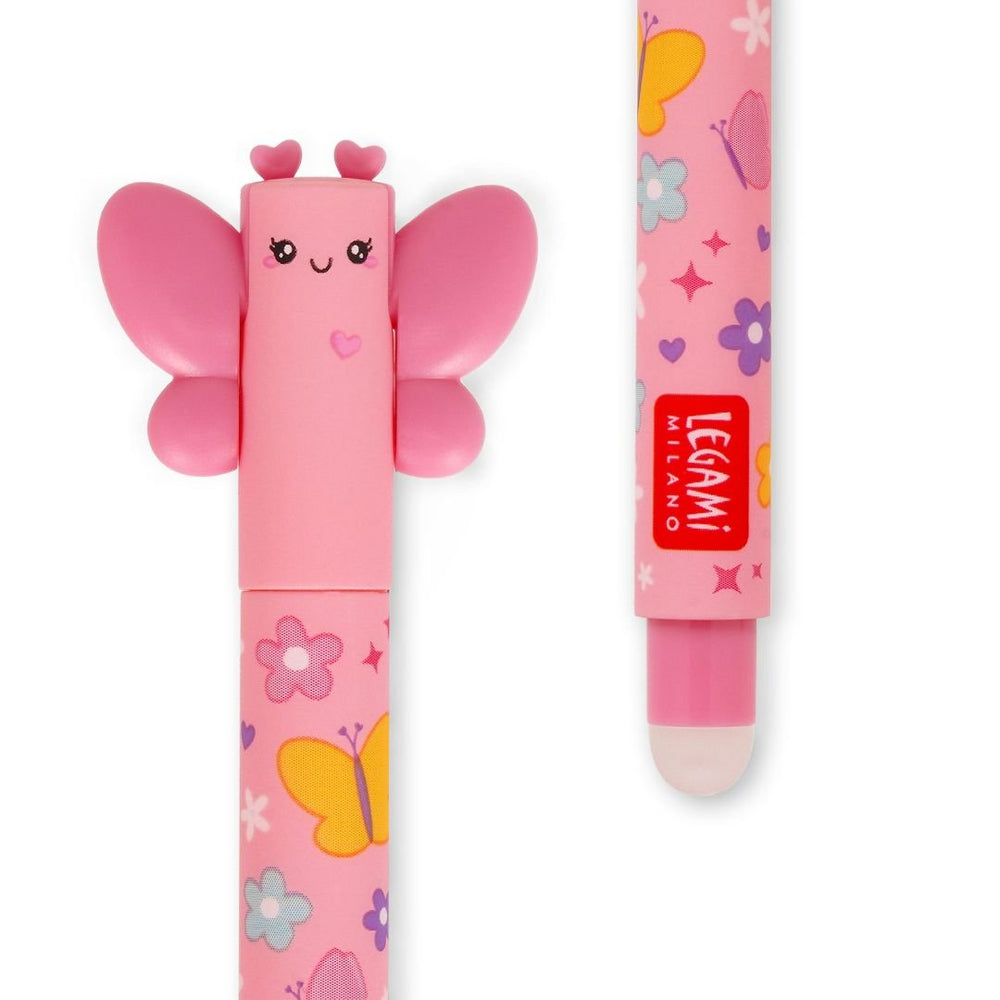 Legami Erasable Pens - Cute Animal Designs with Friction Ink