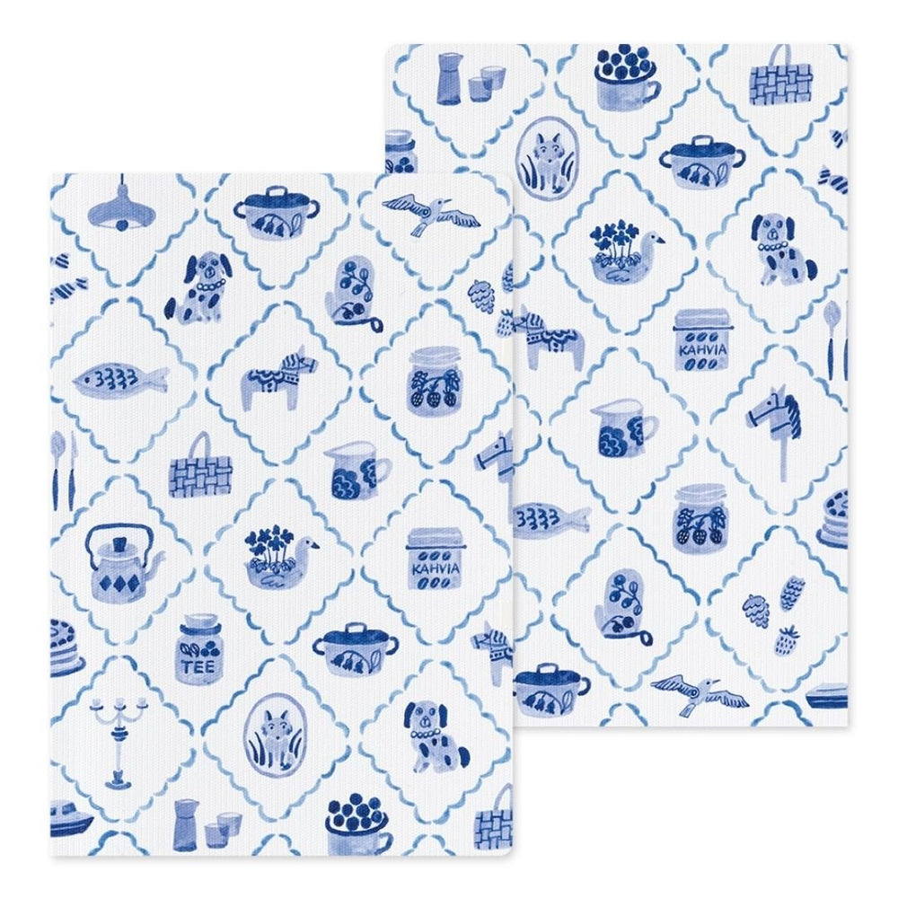Yuru Log Notebook B6 Nordic Blue Midori Japanese Stationery