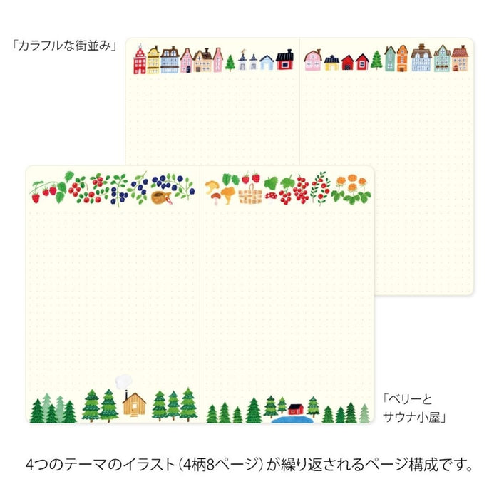 Yuru Log Notebook B6 Scandinavia Midori Japanese Stationery