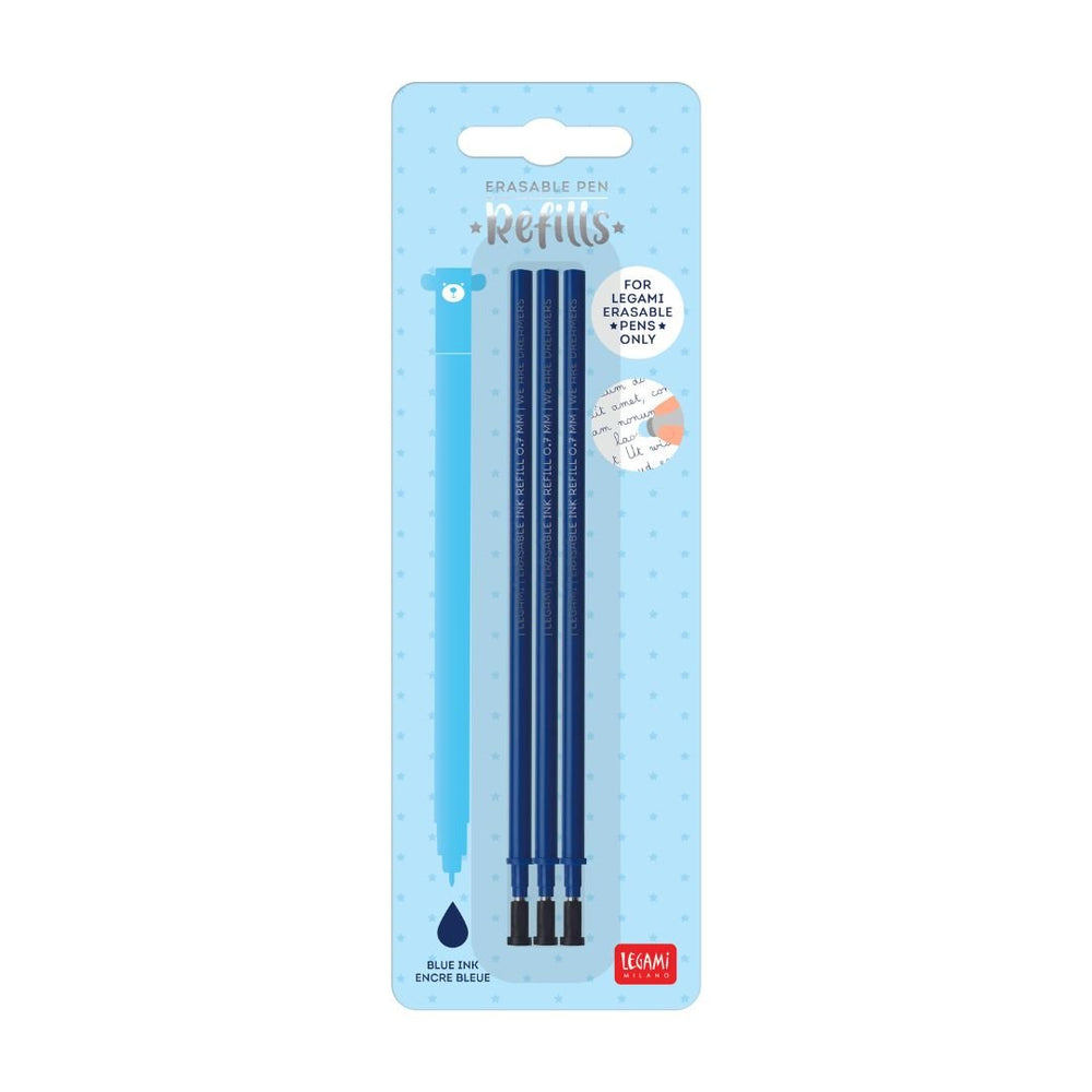 Legami Erasable Pen Refills - Pack of 3 UK Stockist
